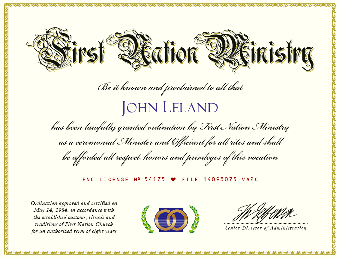 Get Ordained To Perform Wedding Ceremonies | Marriage Minister ...